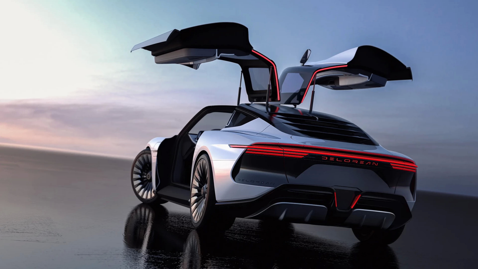 DeLorean's Alpha5 EV is a gull-winged sport coupe that does 0-88mph in ...