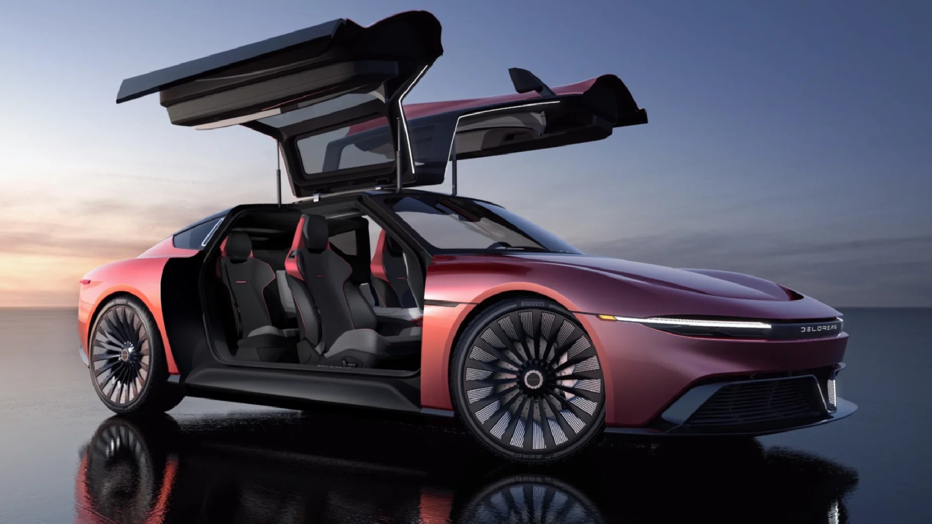 DeLorean's Alpha5 EV is a gull-winged sport coupe that does 0-88mph in ...