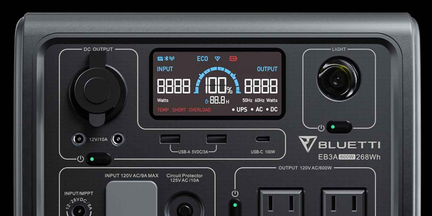 BLUETTI begins sales of EB3A power station with 268Wh capacity and 600W ...