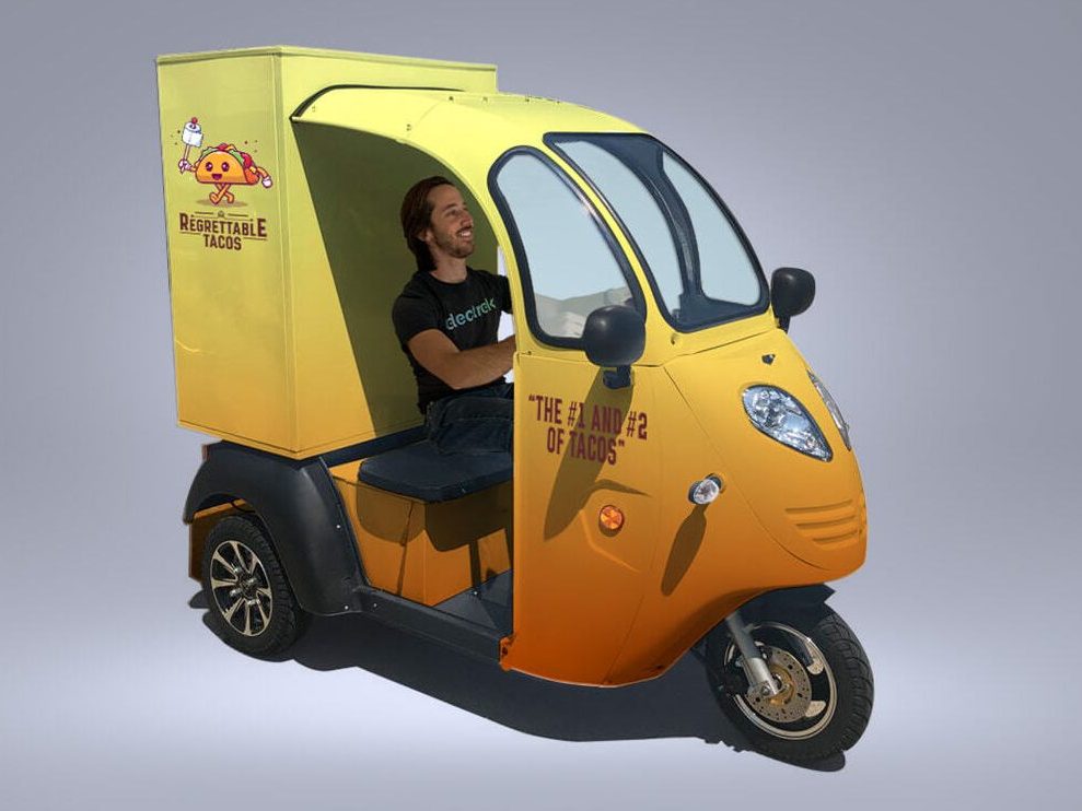 This $2,000 electric cargo trike is the world's tiniest taco truck
