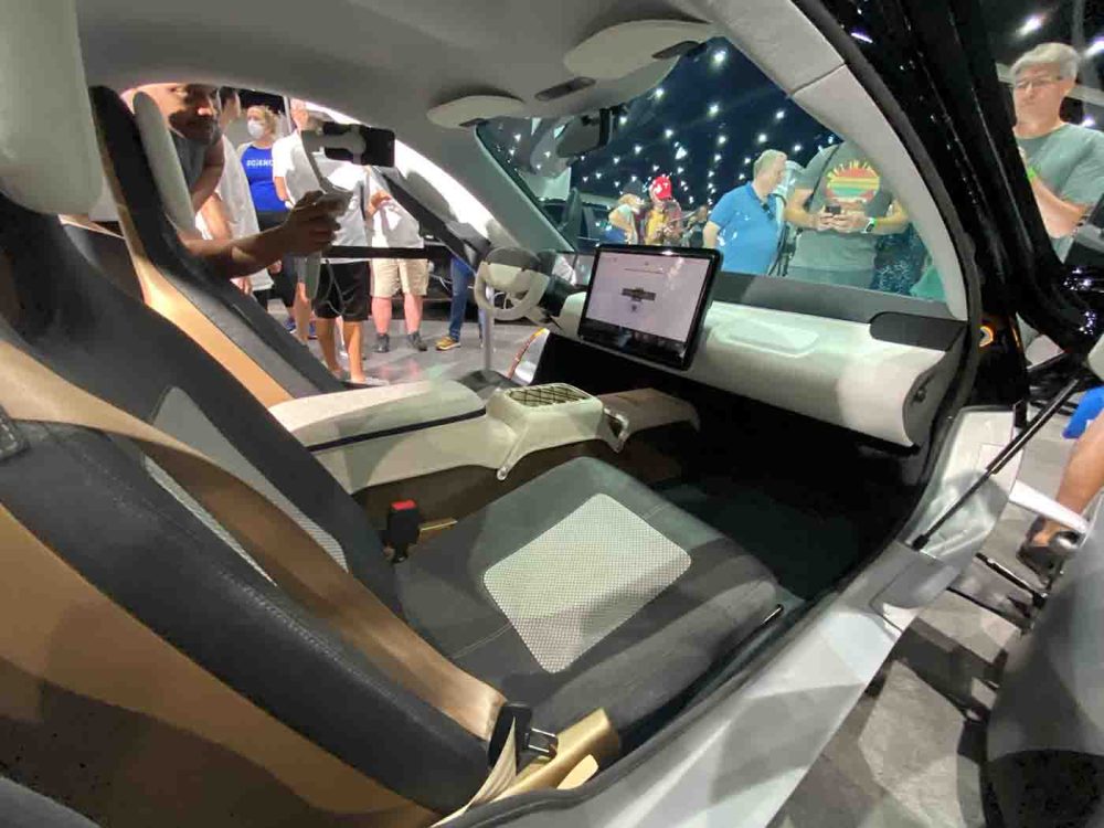 Aptera publicly debuts gamma version of its solar electric vehicle