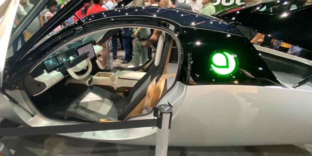 Aptera publicly debuts gamma version of its solar electric vehicle