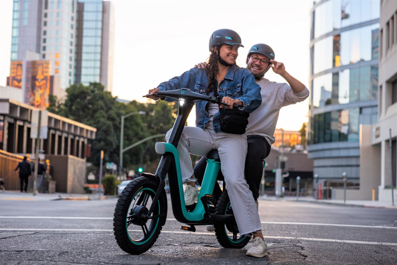 Veo unveils new shared two-seater electric scooter, doubling utility