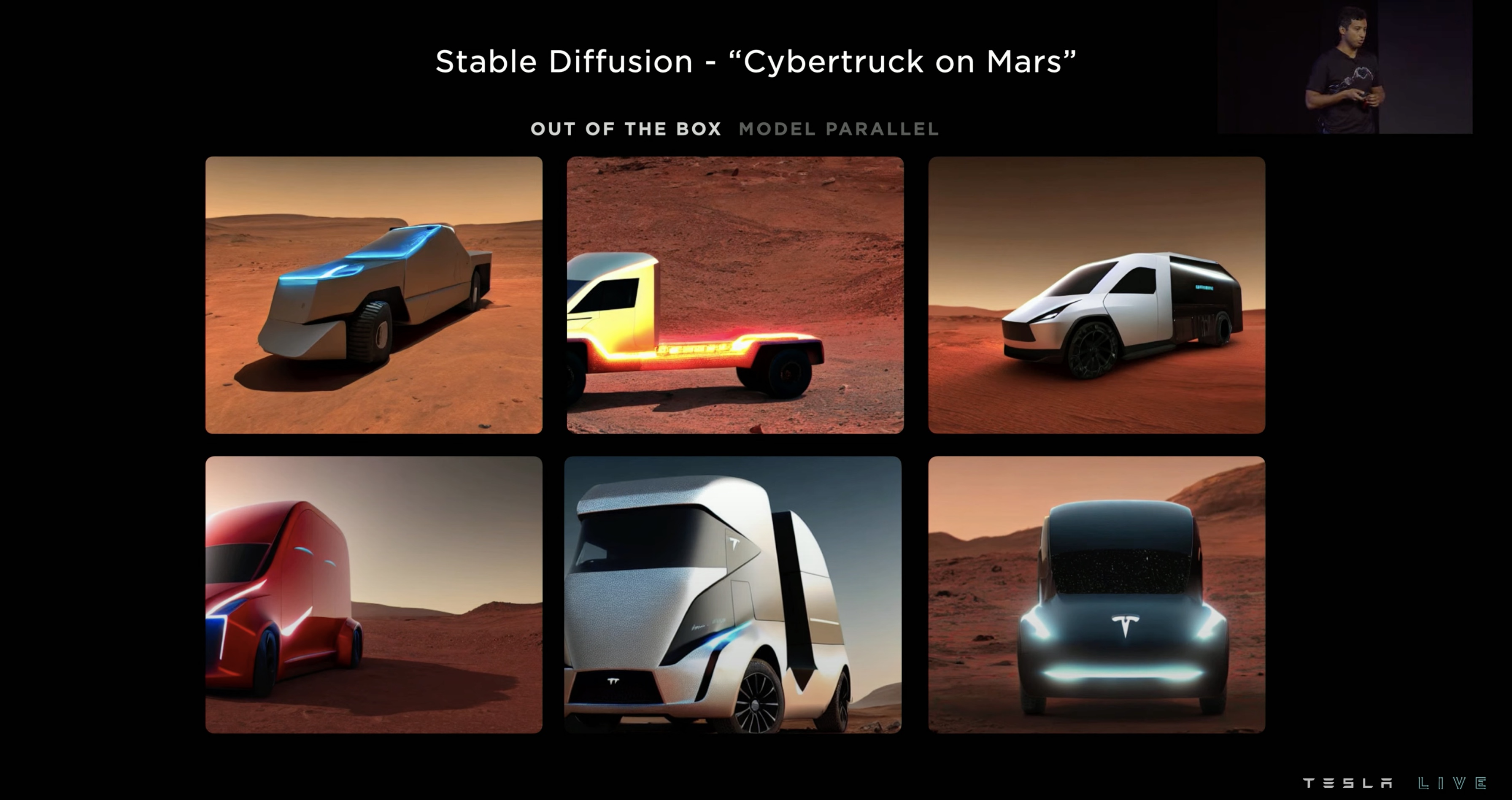 Tesla unveils 'Cybertruck on Mars' designs generated by its AI