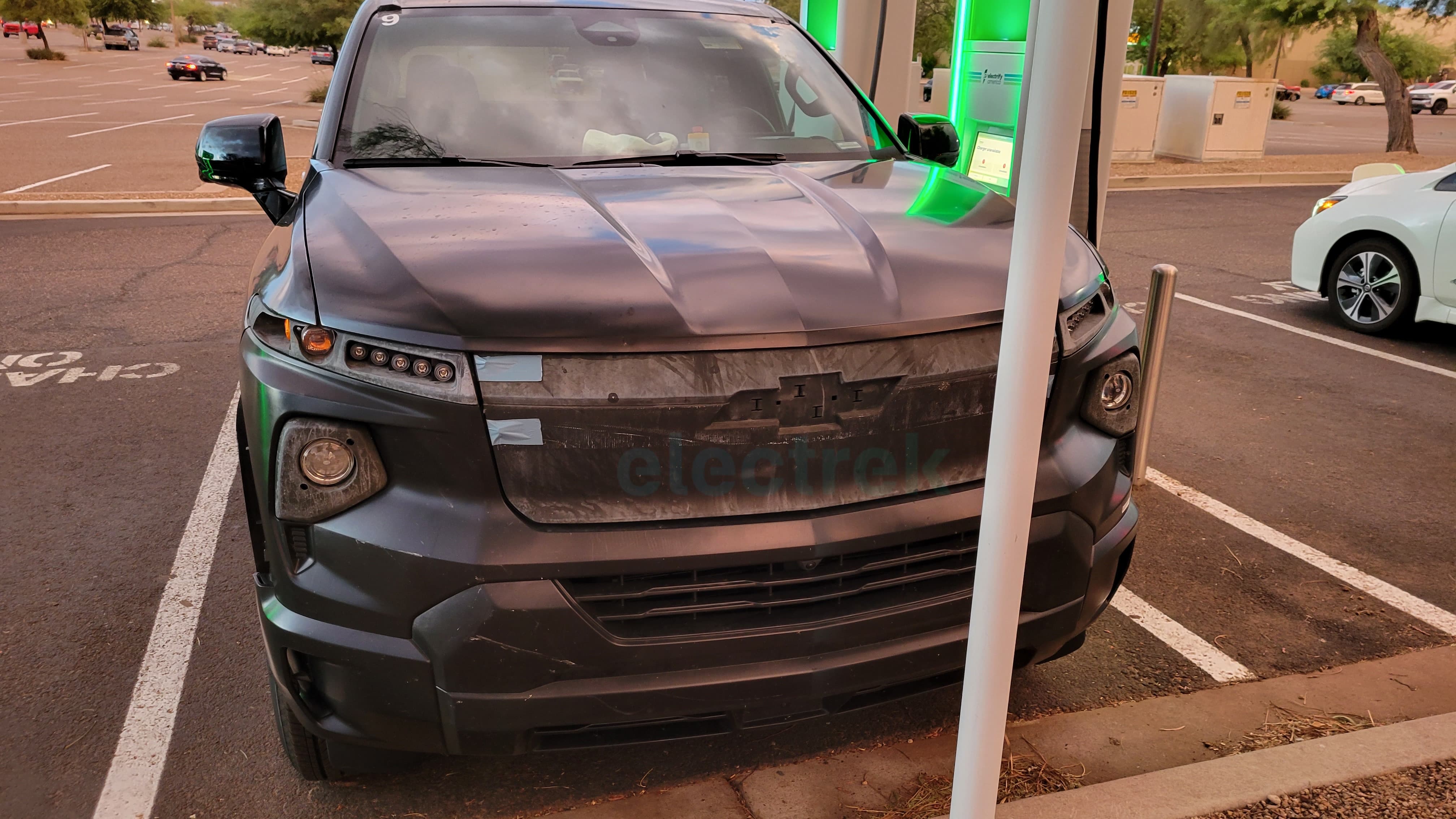 Chevy Silverado EV prototype seen fast charging at EA station [Gallery]