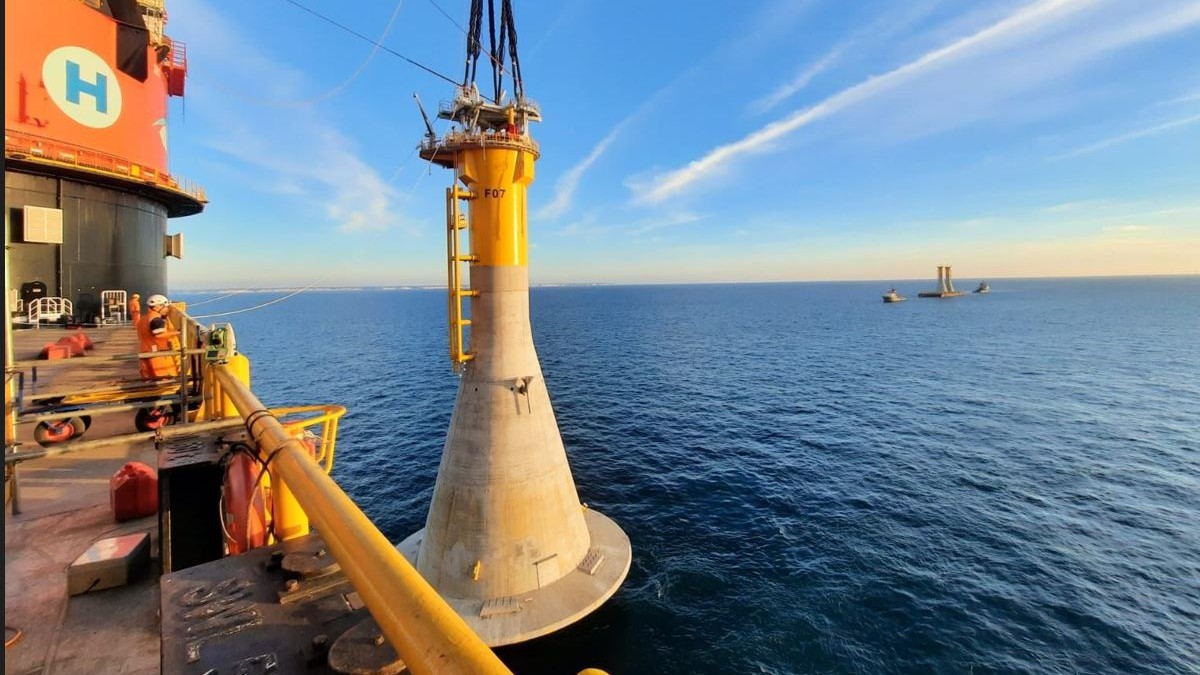 Check out this offshore wind farm’s massive gravity-based foundations