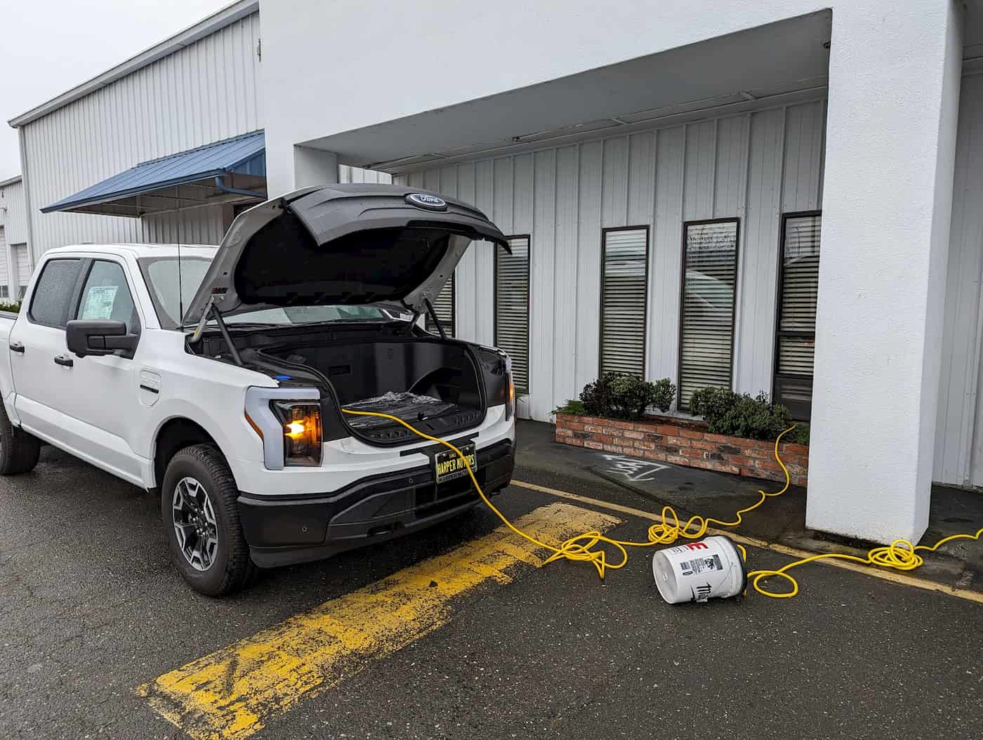 Electric vehicles power up CA dealership after an earthquake