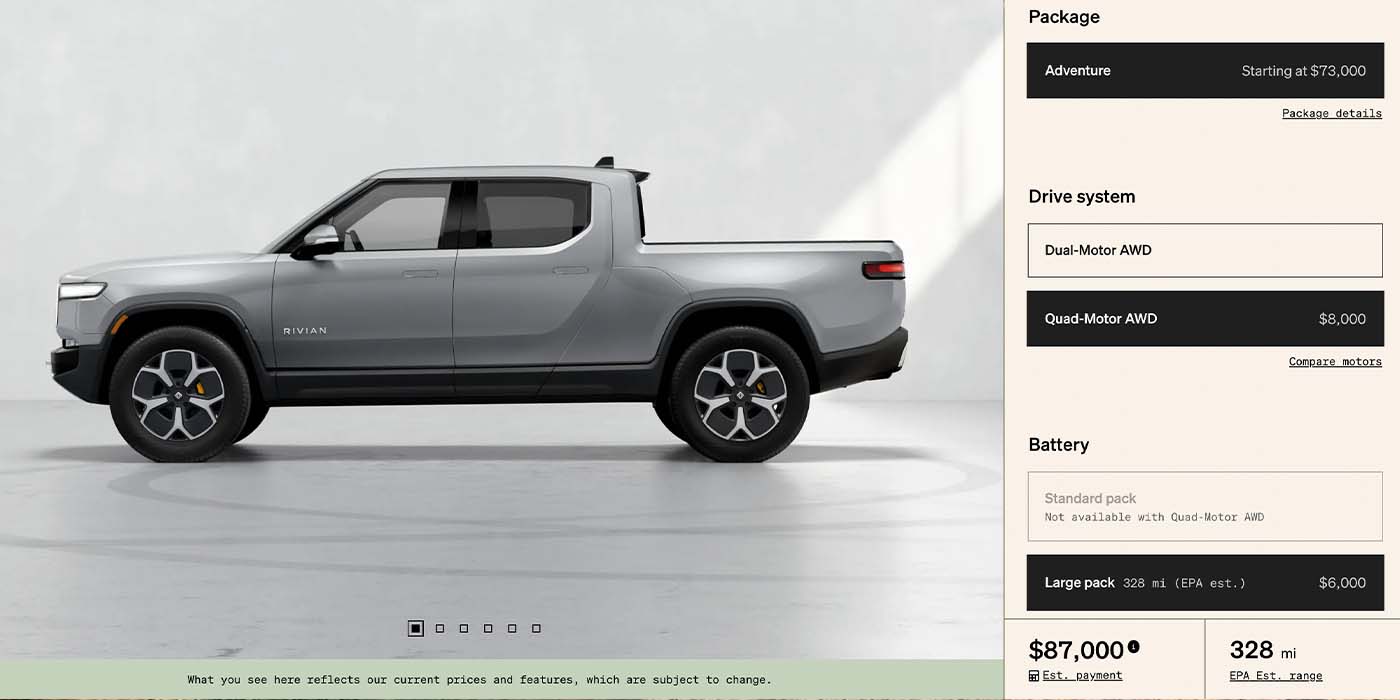 Rivian's latest software update boosts range of R1S and R1T