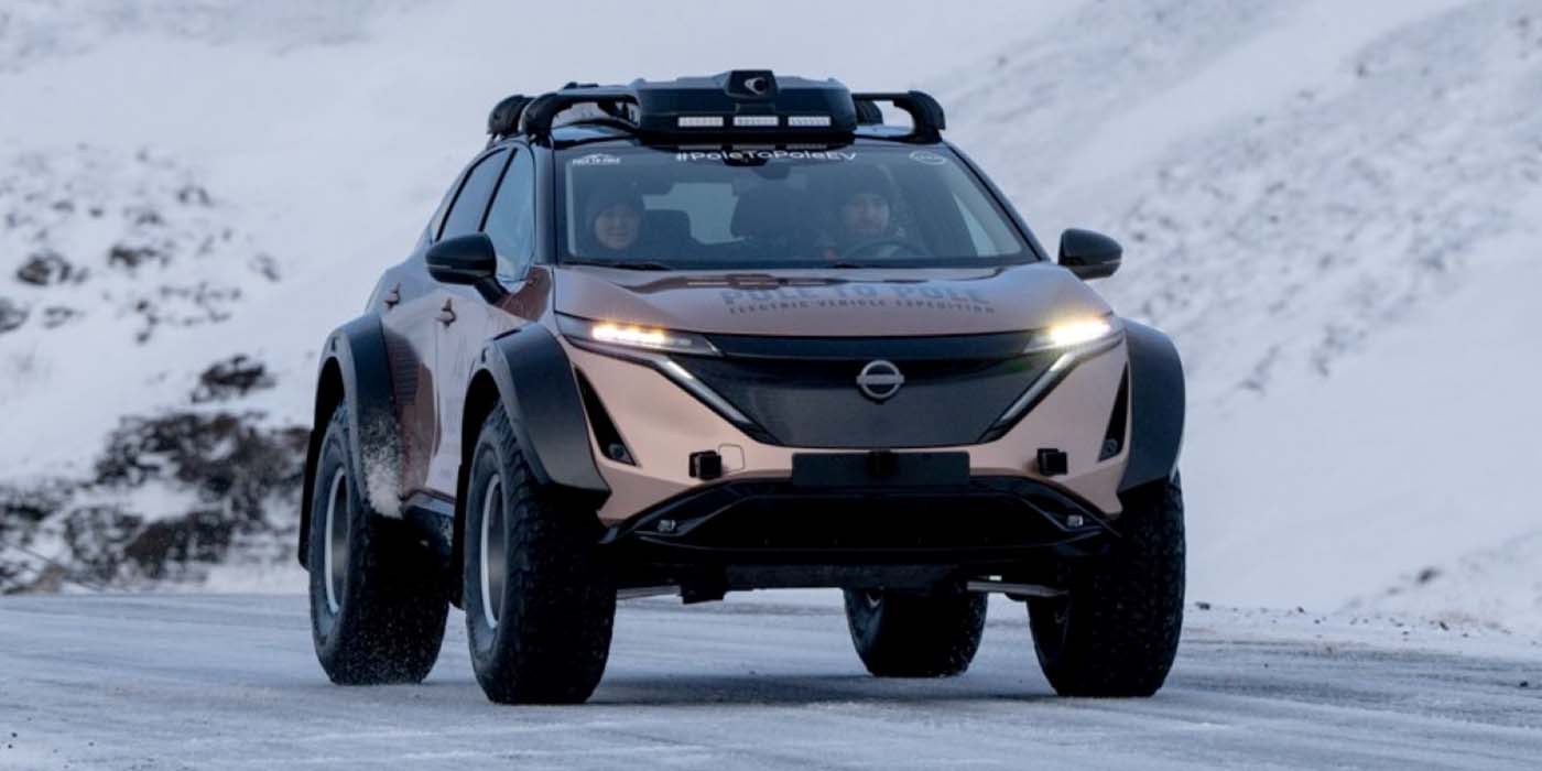 Nissan shares modded up Ariya ahead of Pole to Pole journey