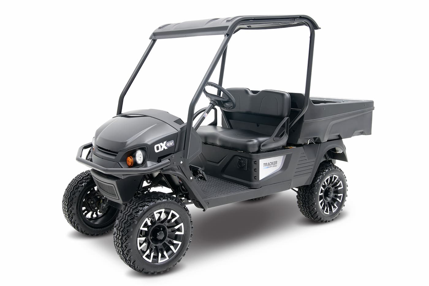 Tracker OX EV electric UTV unveiled with 60-mile range, dump bed