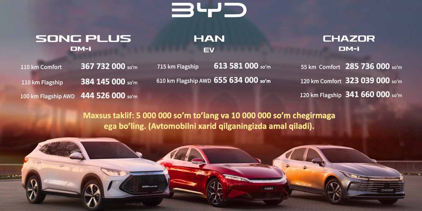BYD continues global expansion with EV 3 models in Central Asia