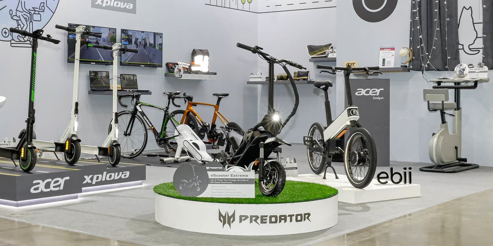 Acer follows up its electric bike with extreme e-scooter & bike desk