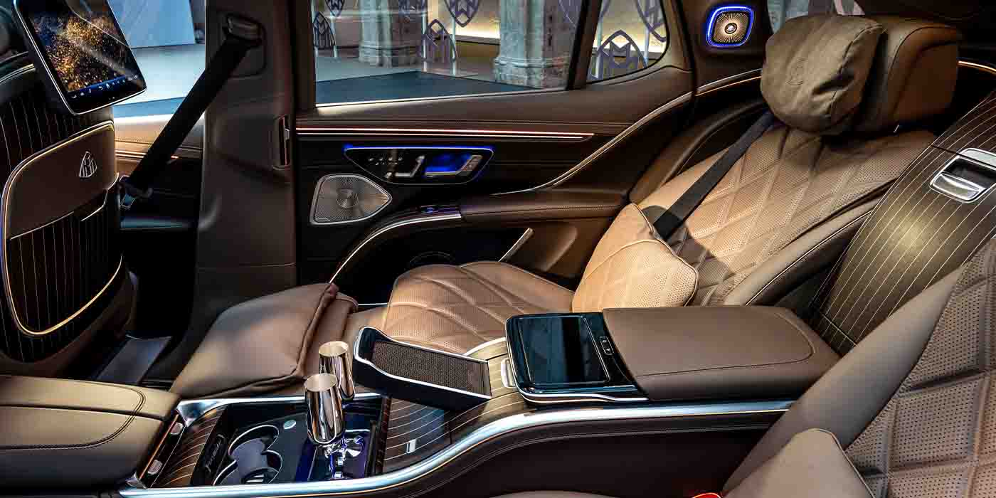 Mercedes-Maybach unveils electric EQS SUV, complete with fridge