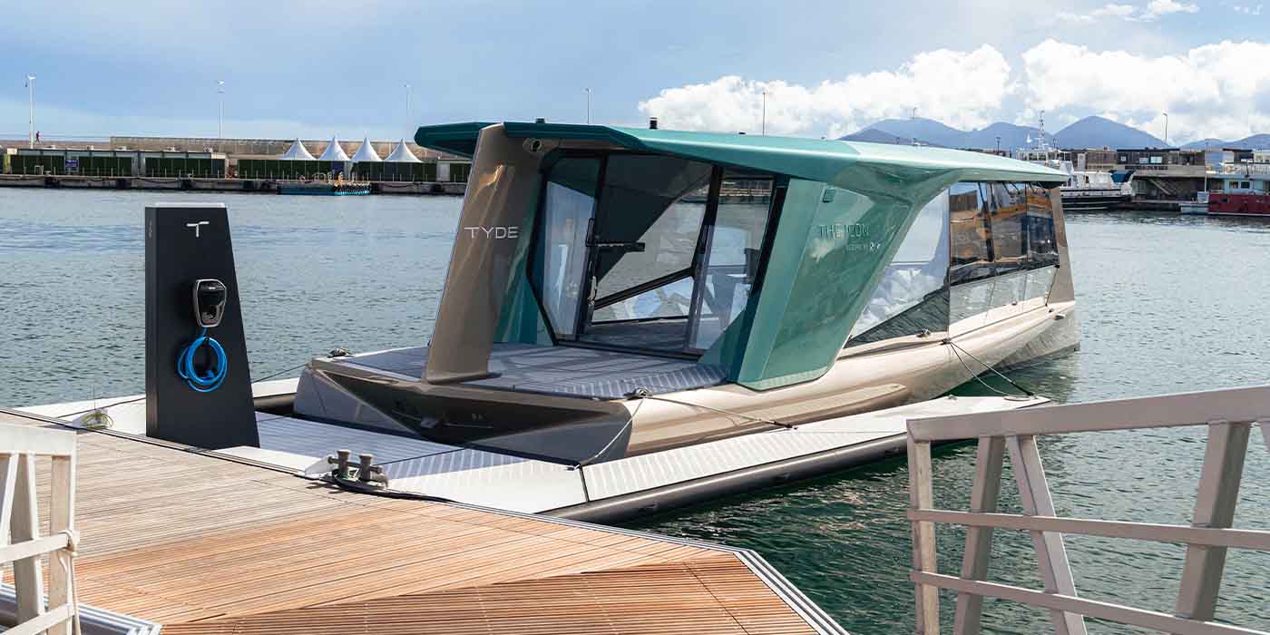 This electric boat utilizes BMW EV batteries to cruise atop the water