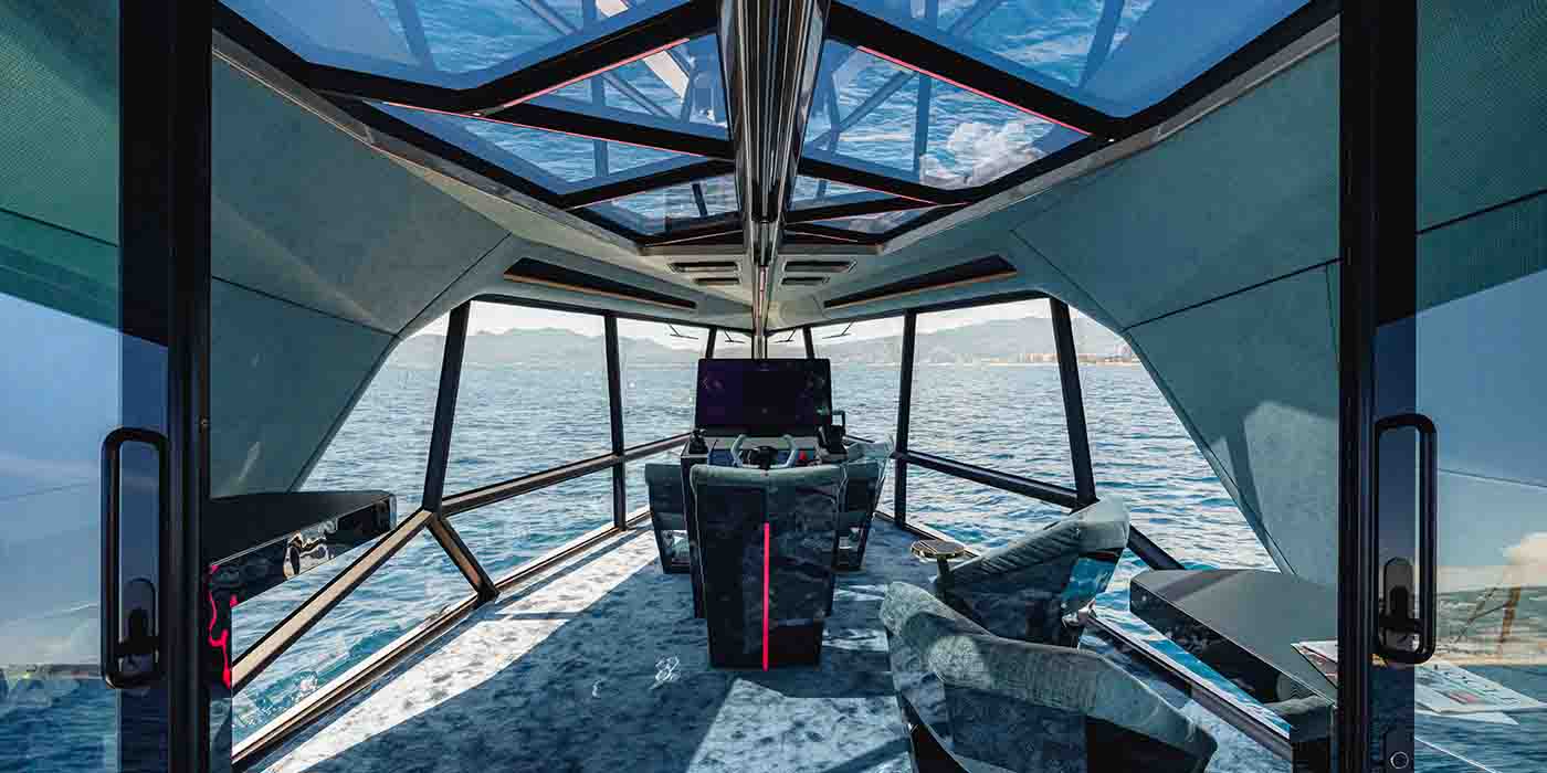 This electric boat utilizes BMW EV batteries to cruise atop the water