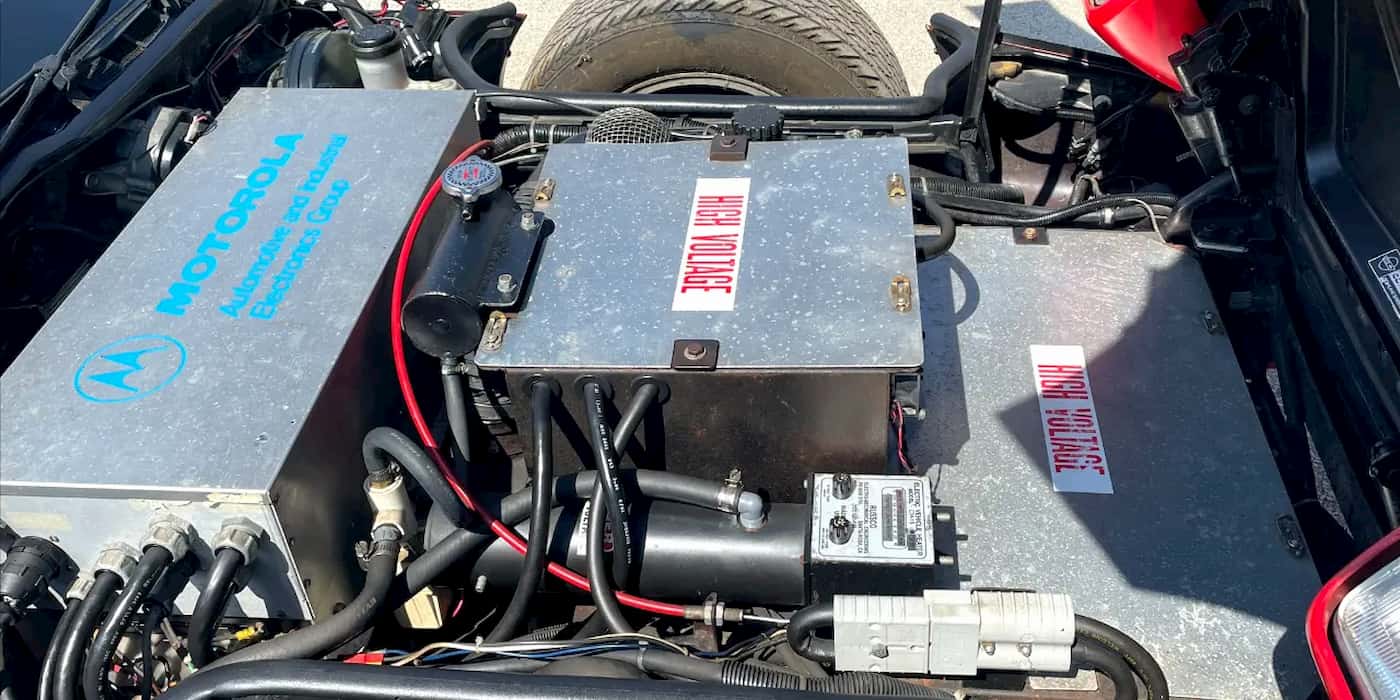 The first electric Corvette is up for sale, a secret Motorola project