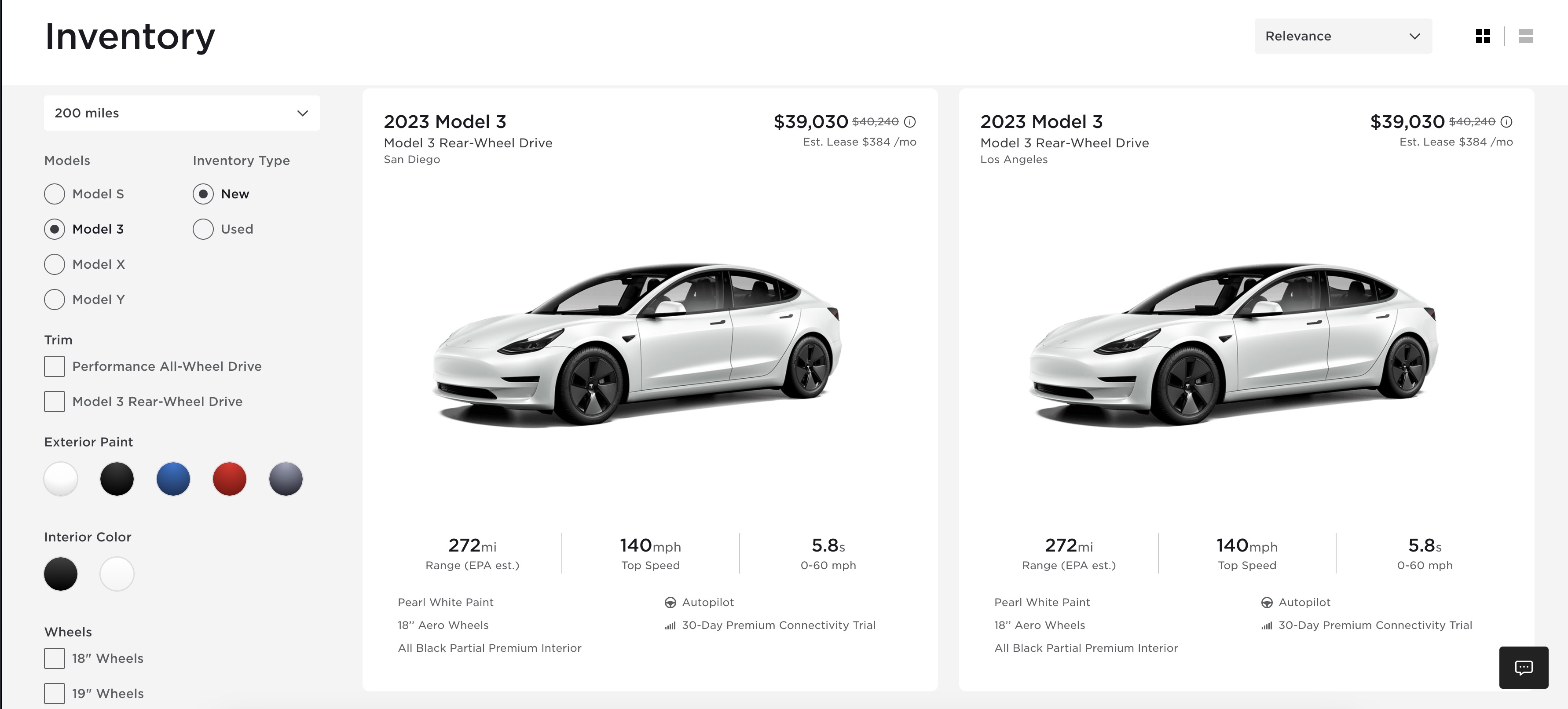 Tesla discounts new inventory cars – now starting at $384 a month ...