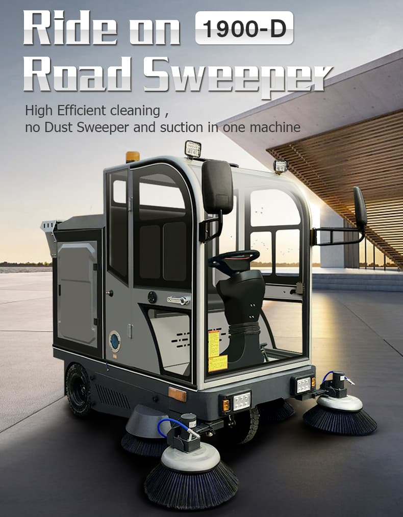 This mini electric street sweeper costs less than a lawn mower