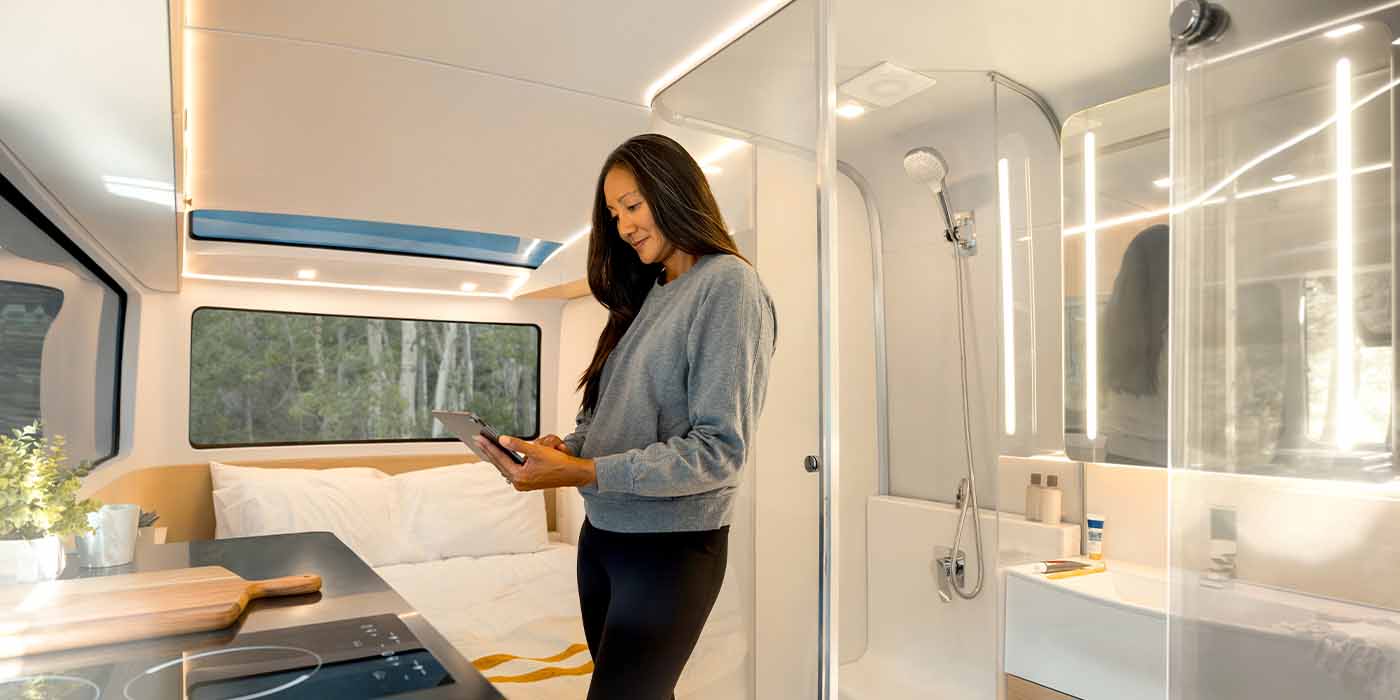 Pebble Flow: An electric travel trailer RV with propulsion assist