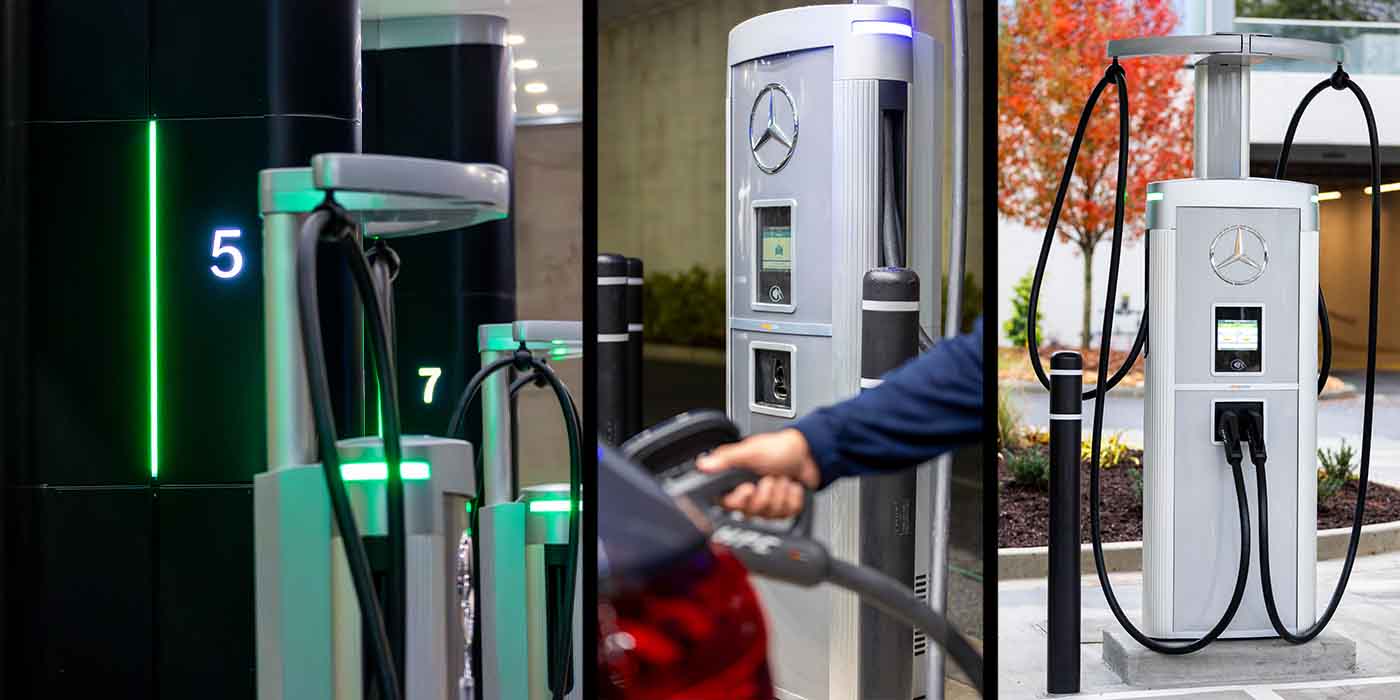 Mercedes-Benz opens first US charging hub with ChargePoint piles ...