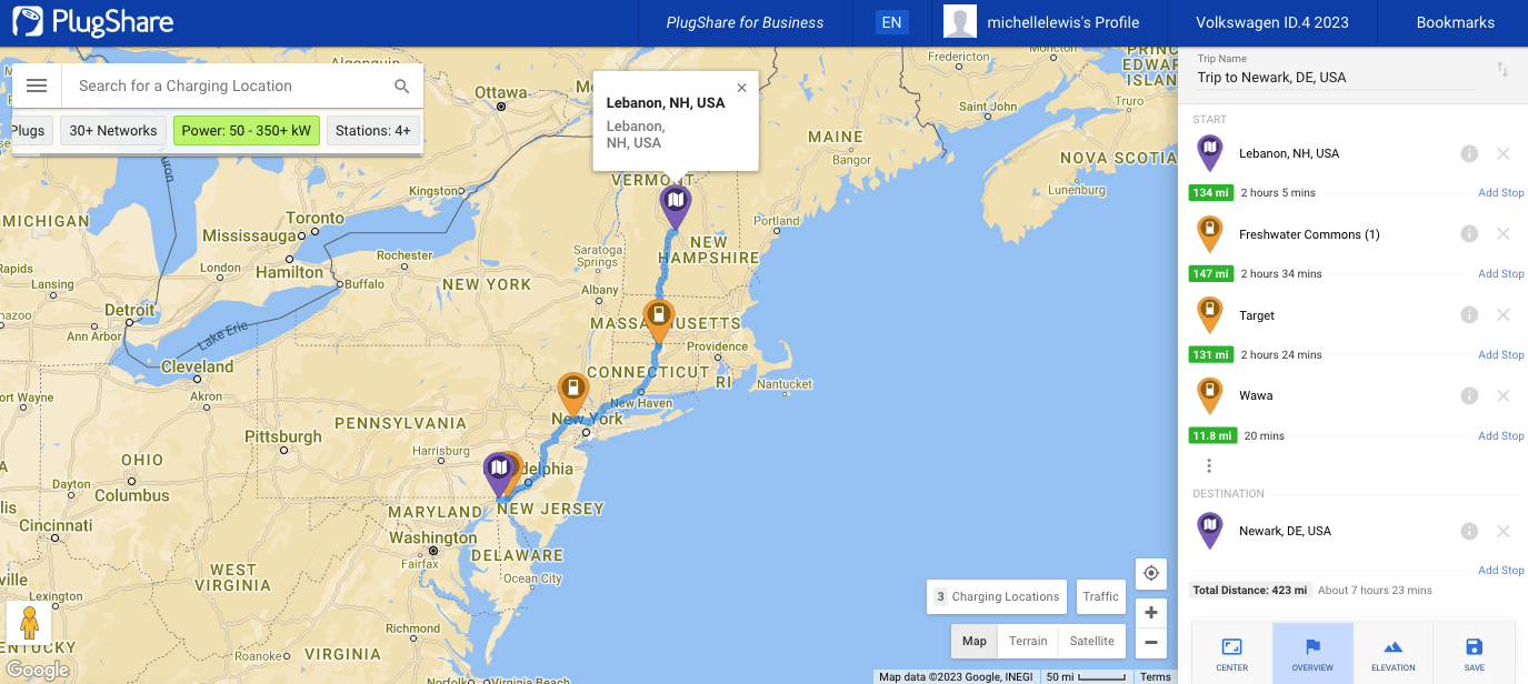 The PlugShare app got a 'new look,' so I mapped a road trip – here's ...