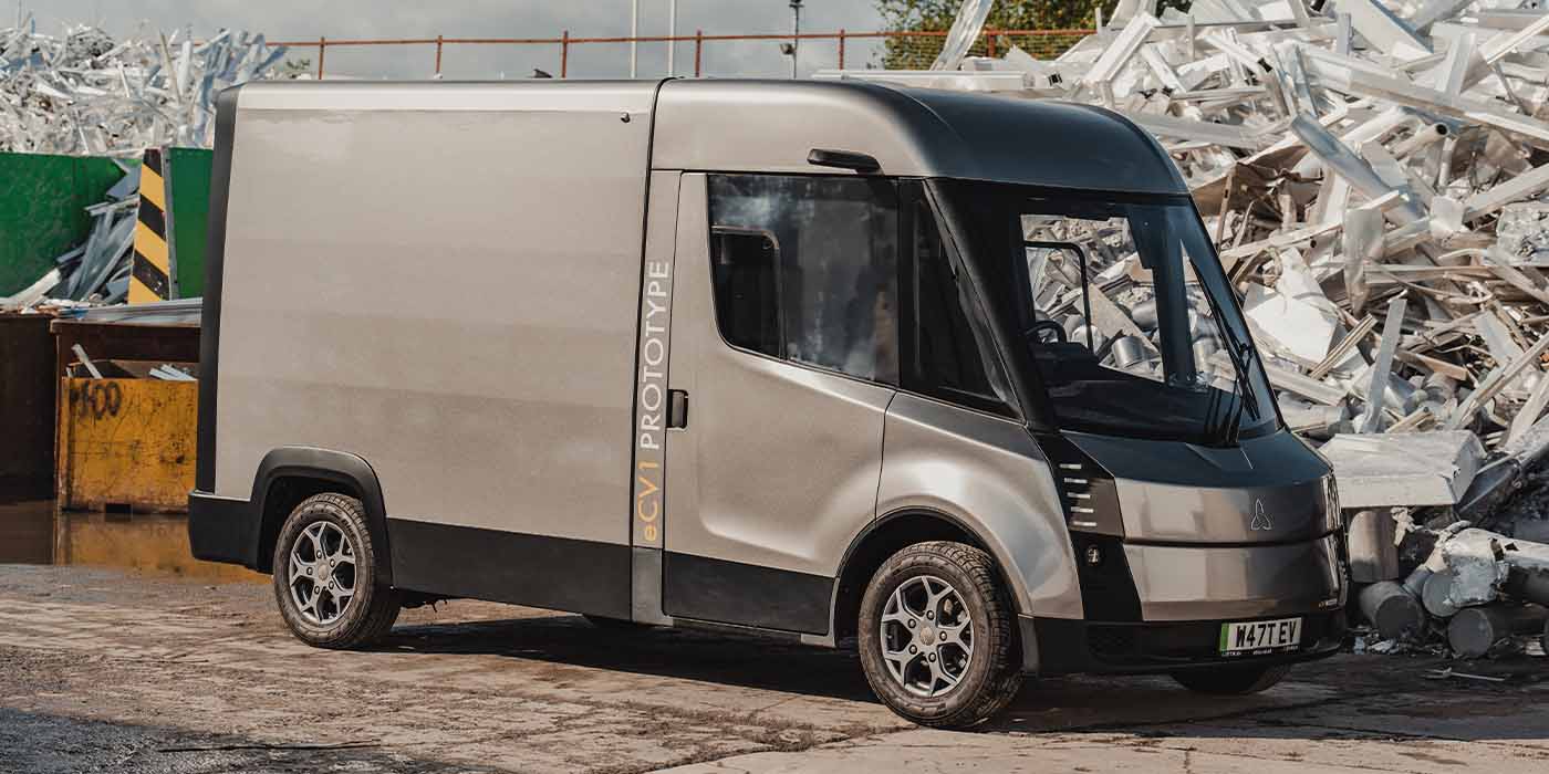 Watt Electric Vehicle Company's van made from recycled aluminum