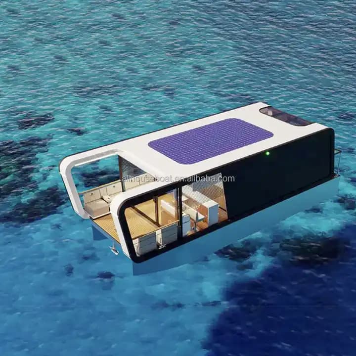 This solar-powered electric houseboat from China looks awesome