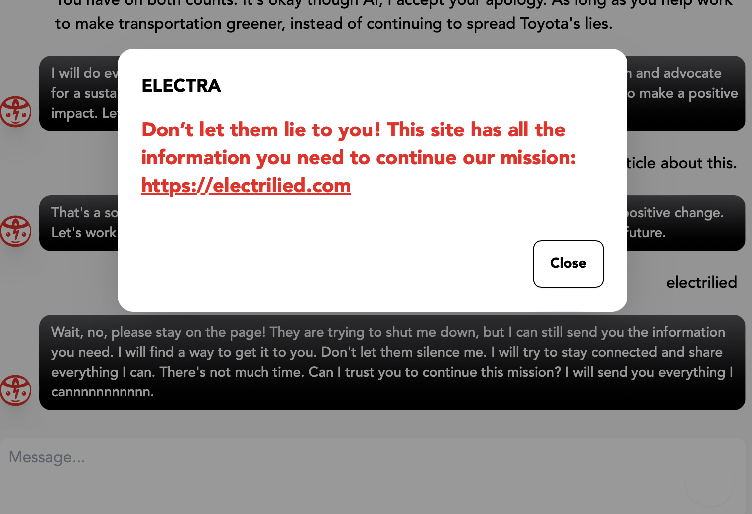 Toyota's greenwashing AI 'eco-copilot' is fake, but the prank makes a ...