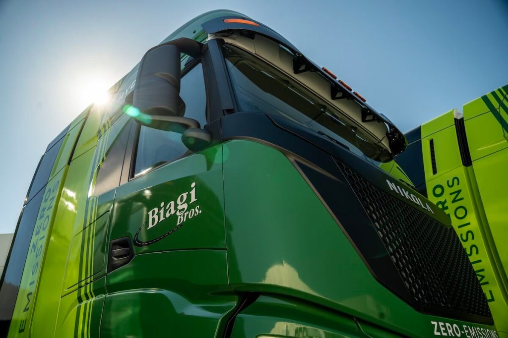 Biagi Bros. posts pictures of its ten Nikola hydrogen semis