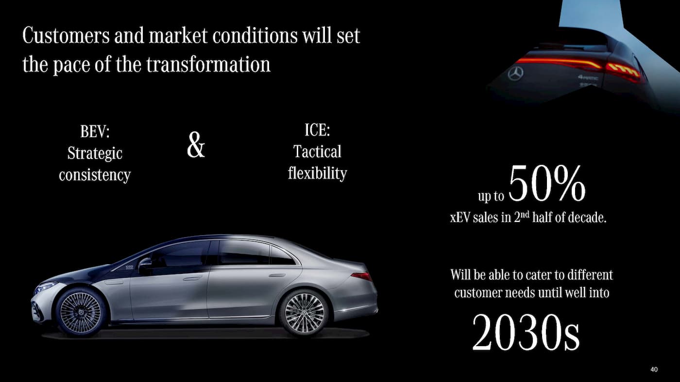 Mercedes backtracks EV plans, will build gas cars well into 2030s