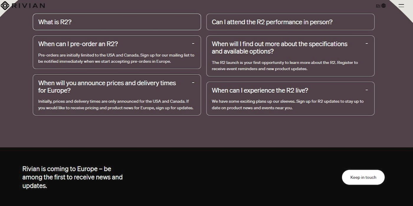 Rivian confirms more affordable R2 EV will launch in Europe