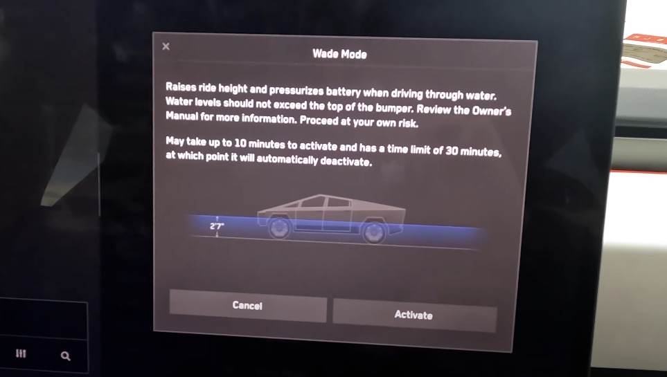 Tesla Cybertruck drives through water in first real-world Wade Mode ...