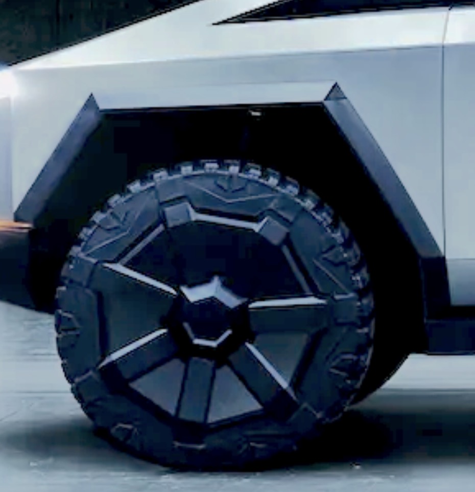 Tesla's new Cybertruck wheel caps are not easy on the eyes | Electrek