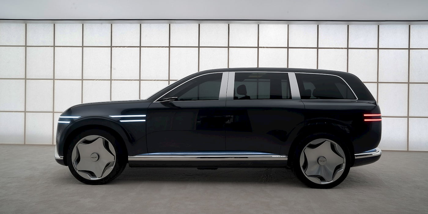 Genesis GV90 ultra-luxe EV caught with coach doors for first time