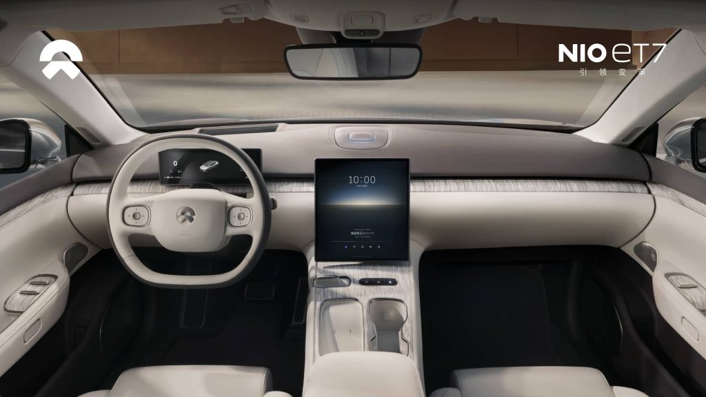 NIO shows off new ET7 with a 150 kWh semi-solid state EV battery