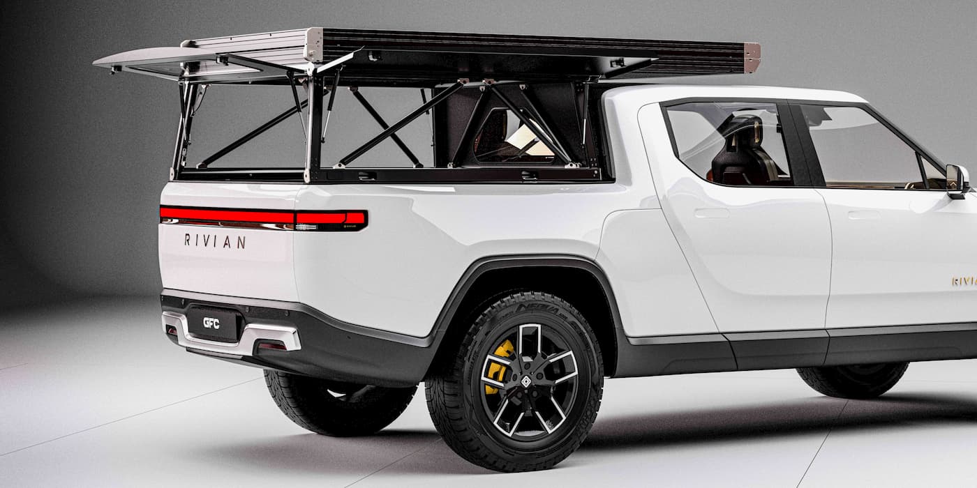 Rivian R1T electric truck gains new GoFast Camper and Topper