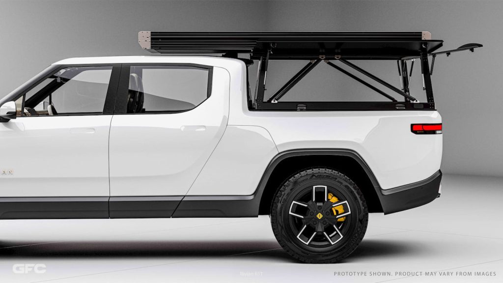 Rivian R1T electric truck gains new GoFast Camper and Topper