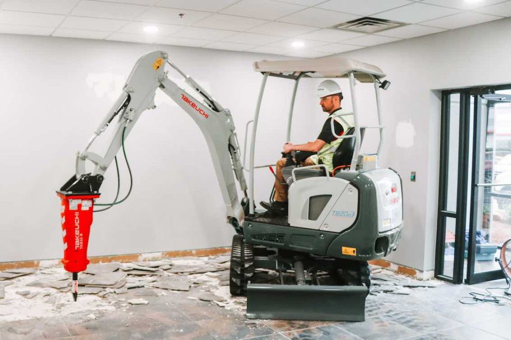 Takeuchi electric compact excavator gets 'plugged in' in Australia