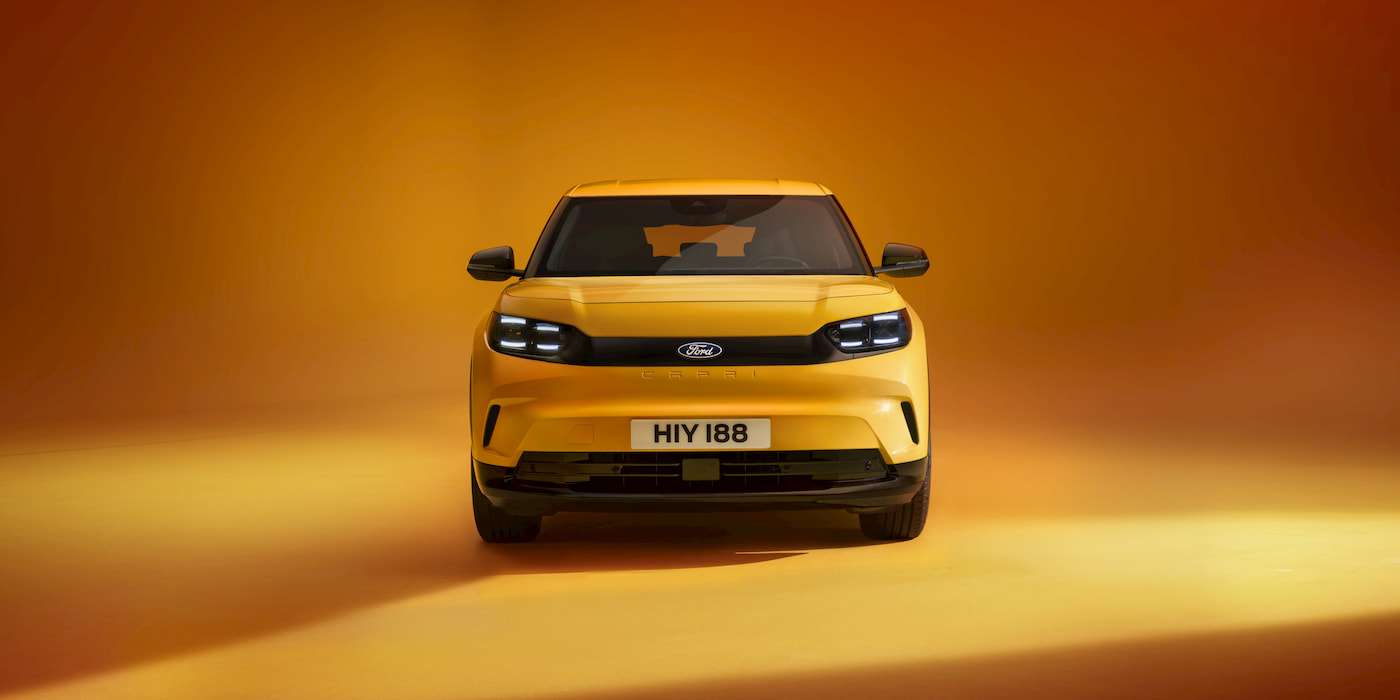 Ford unveils new Capri EV with 400-mi range and sports car speed