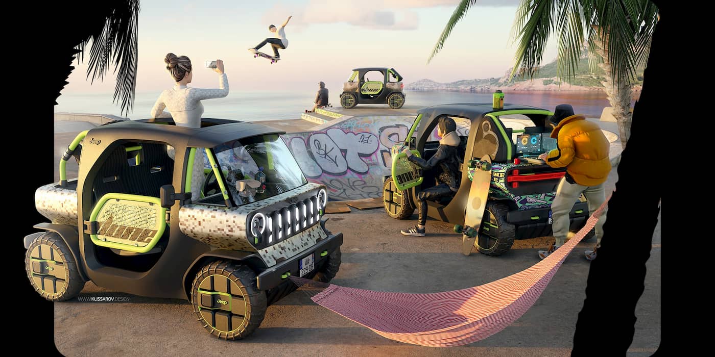 Meet the Jeep Dune, the rugged city EV with a DJ booth