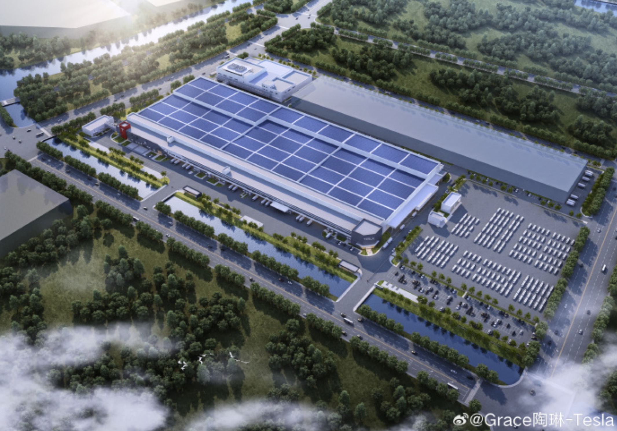 Tesla makes progress on new Megafactory, shares render of final plant ...