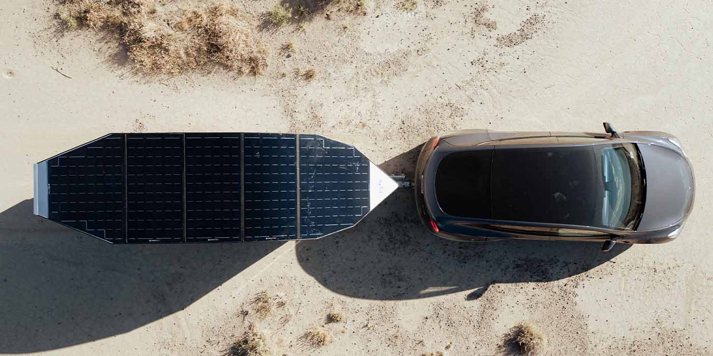 Polydrops' new $40K electric trailer uses solar panels from Aptera