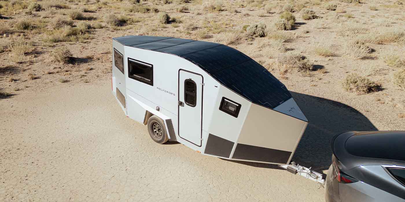Polydrops' new $40K electric trailer uses solar panels from Aptera