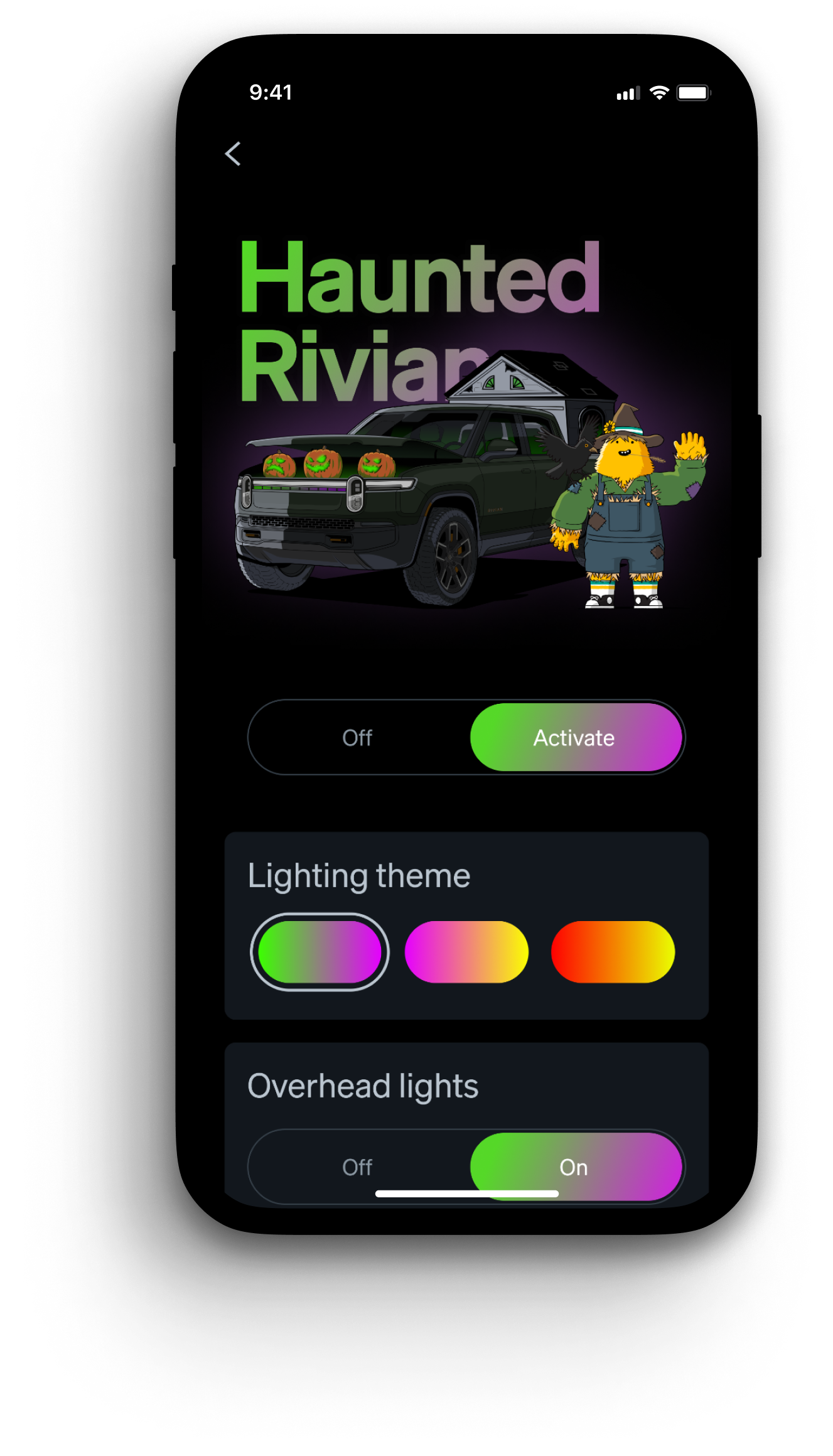 Rivian halloween surprise update goes Back to the Future, Knight Rider ...