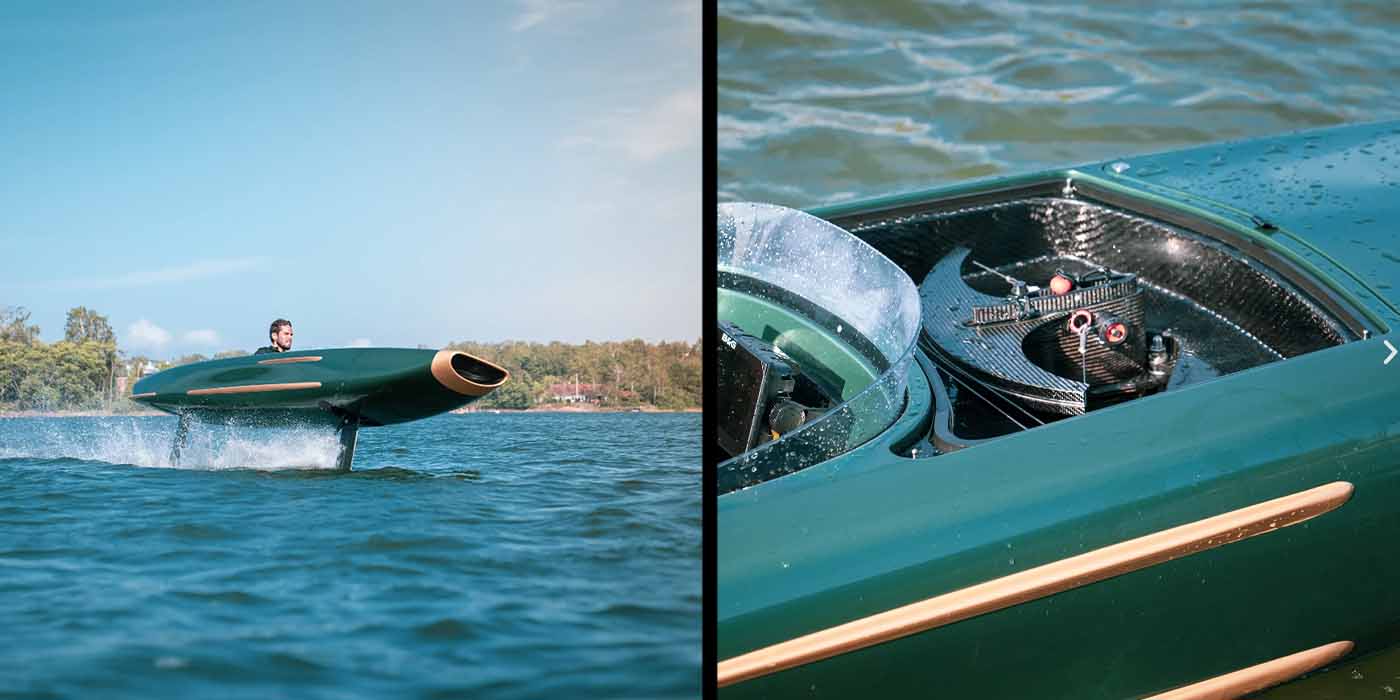 Foil.One's single passenger electric hydrofoil boat will turn heads