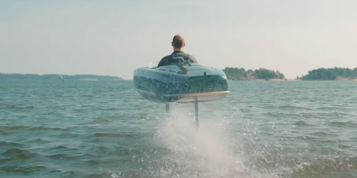Foil.One's single passenger electric hydrofoil boat will turn heads