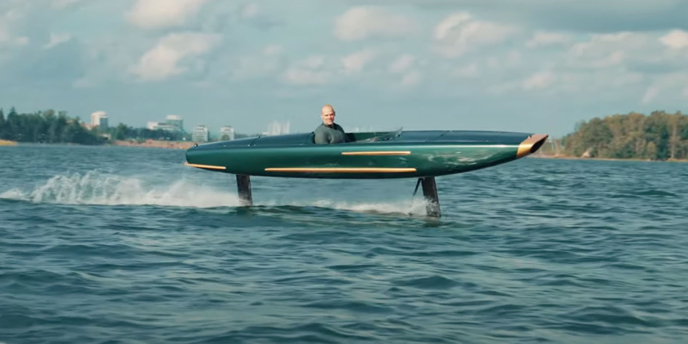 Foil.One's single passenger electric hydrofoil boat will turn heads