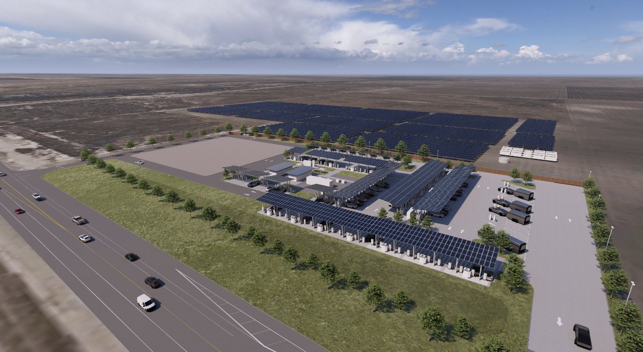 Tesla unveils Oasis: a new Supercharger concept with its own solar farm ...