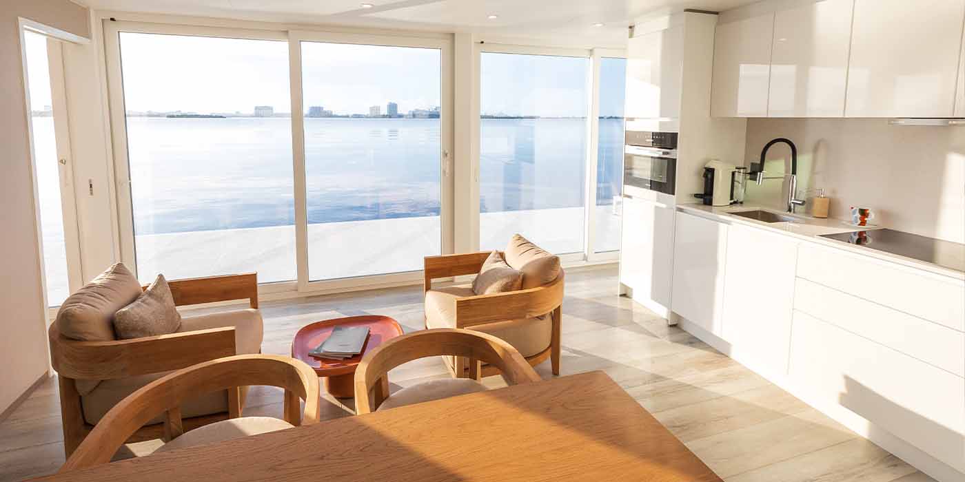 Arkup unveils latest solar-electric modular houseboat with Starlink