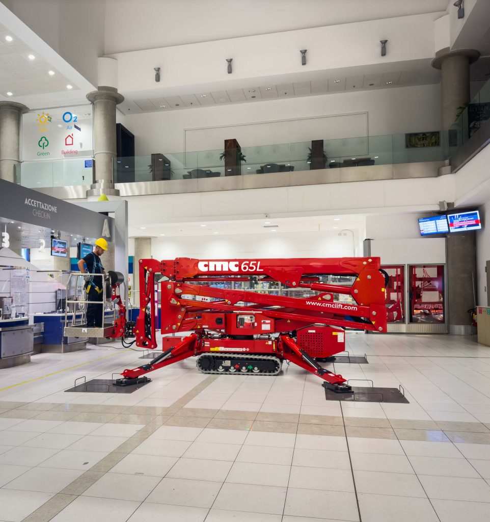 New CMC 65L tracked aerial lift is perfect for indoor adventures